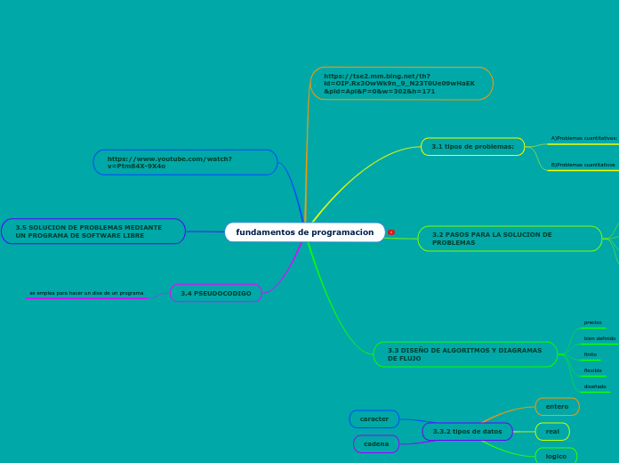 fundamentos de programacion - Mind Map